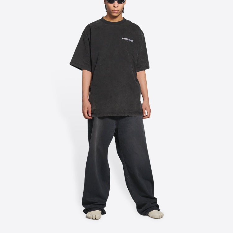 BALENCIAGA balenciaga turn slit t-shirt 'washed black'